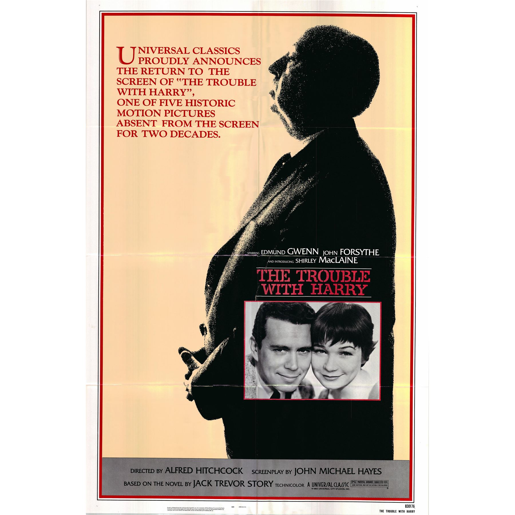 The Trouble With Harry original 1983R vintage movie poster