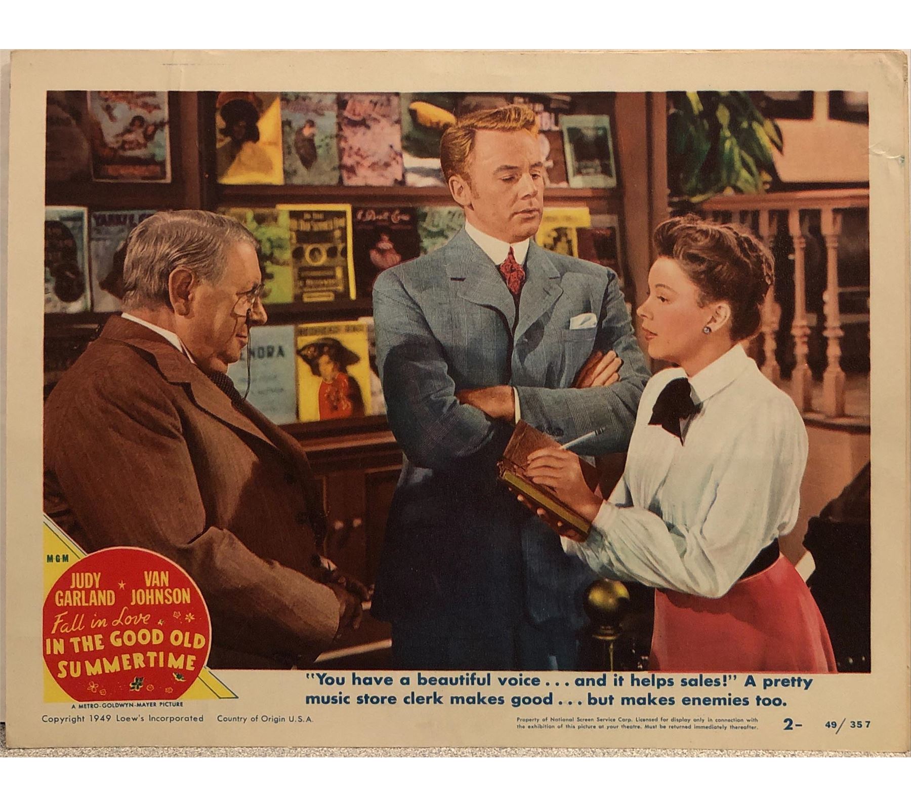 In the Good Old Summertime original 1949 vintage lobby card