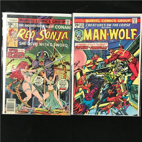 Marvel Comics Red Sonja Man Wolf Comic Book Lot