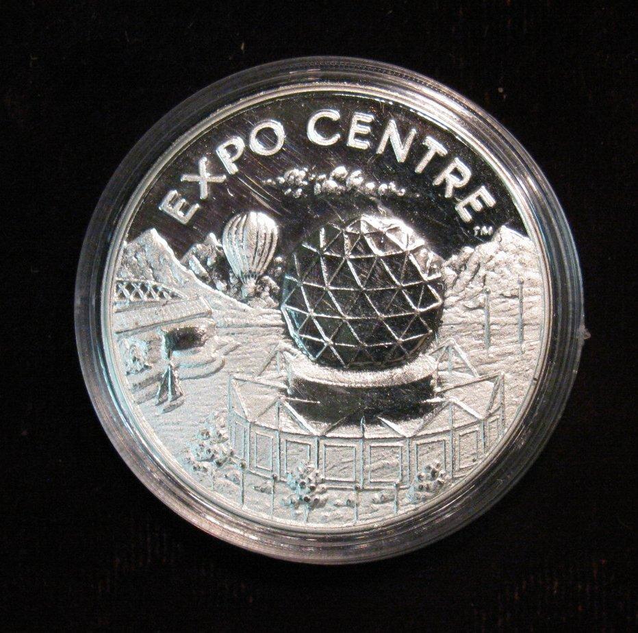 994. 1986 World Expo. Vancouver Canada .999 Silver Proof Medal.