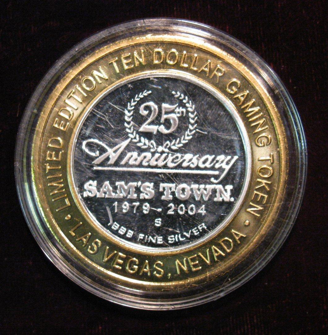 1291. $10 Gaming Token .999 Fine Silver, Bill Boyd, Sam's Town Las ...