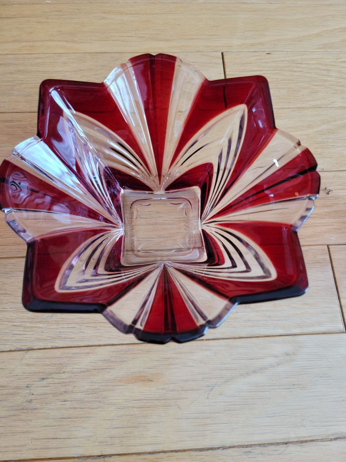 Fifth Avenue Soga Crystal Cut Glass Bowls Ruby Red 8x 8 And 5x 5