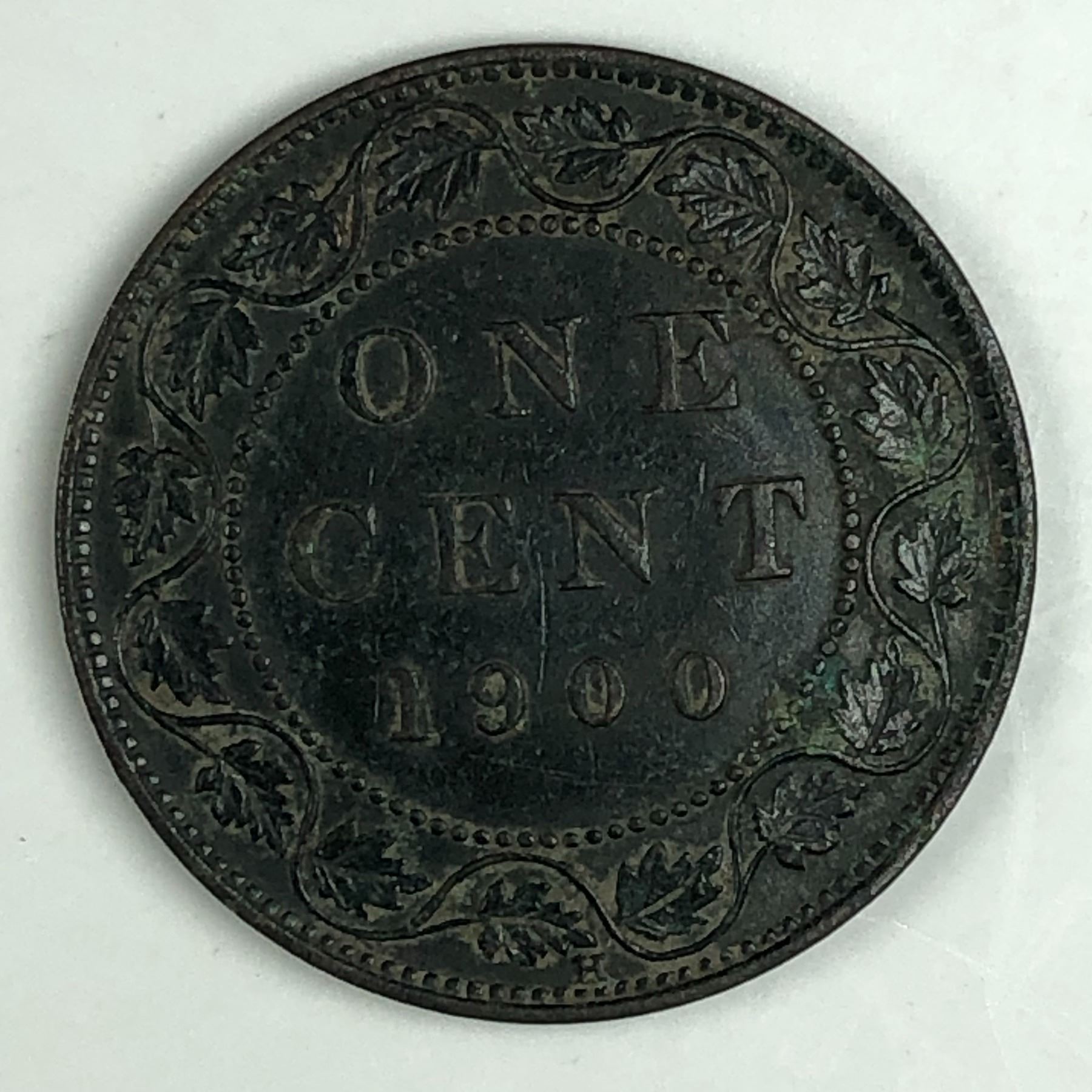 Canadian Large Cent 1900 No H VF