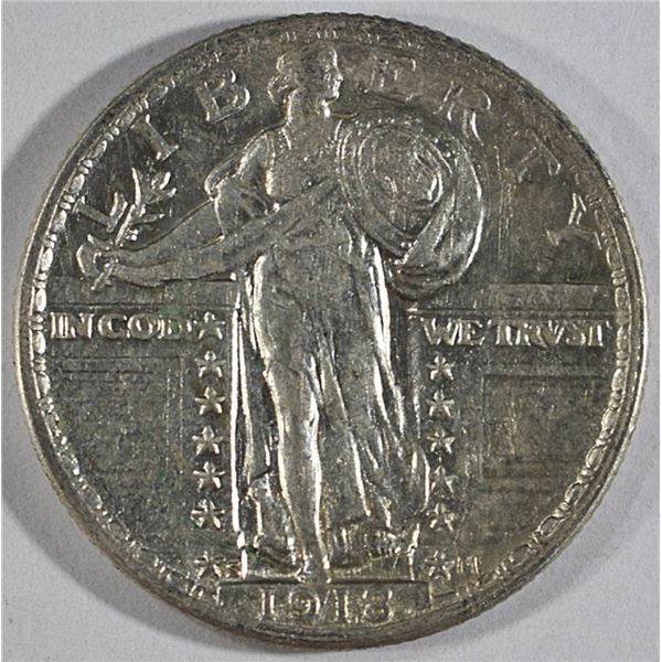 1918-S STANDING LIBERTY QUARTER AU