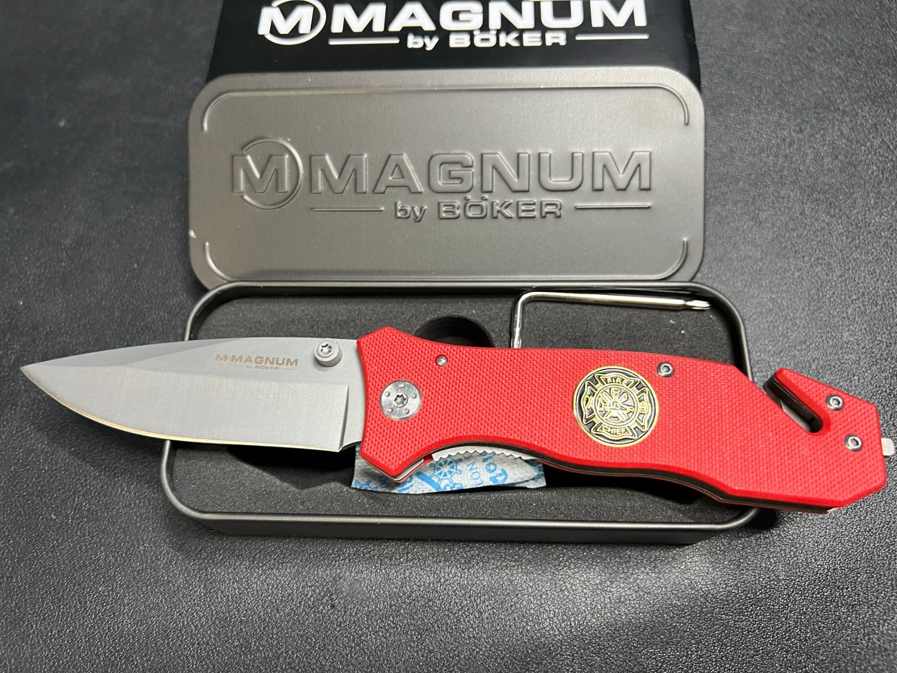 Lot of 1 Boker Magnum Fire Brigade Pocket Knife