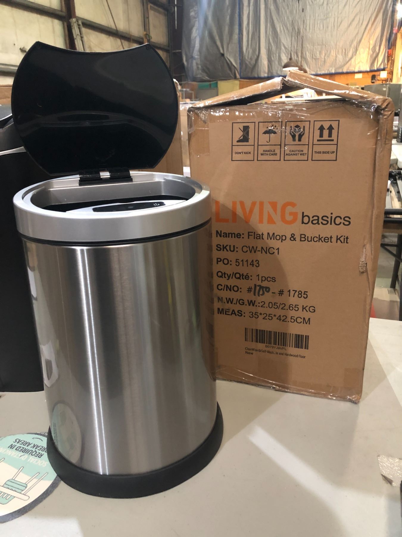 Group of 2 items - includes LIVING Basics flat mop & bucket kit and ...