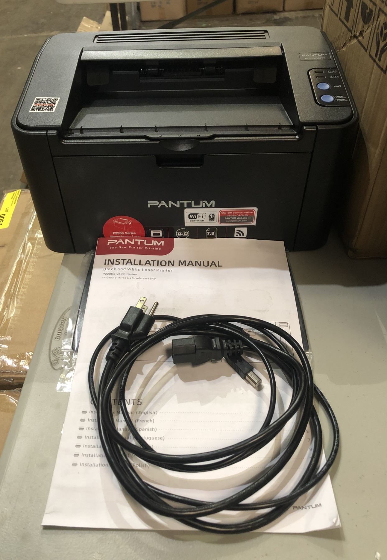 PANTUM black & white laser printer model P2500W (store return)