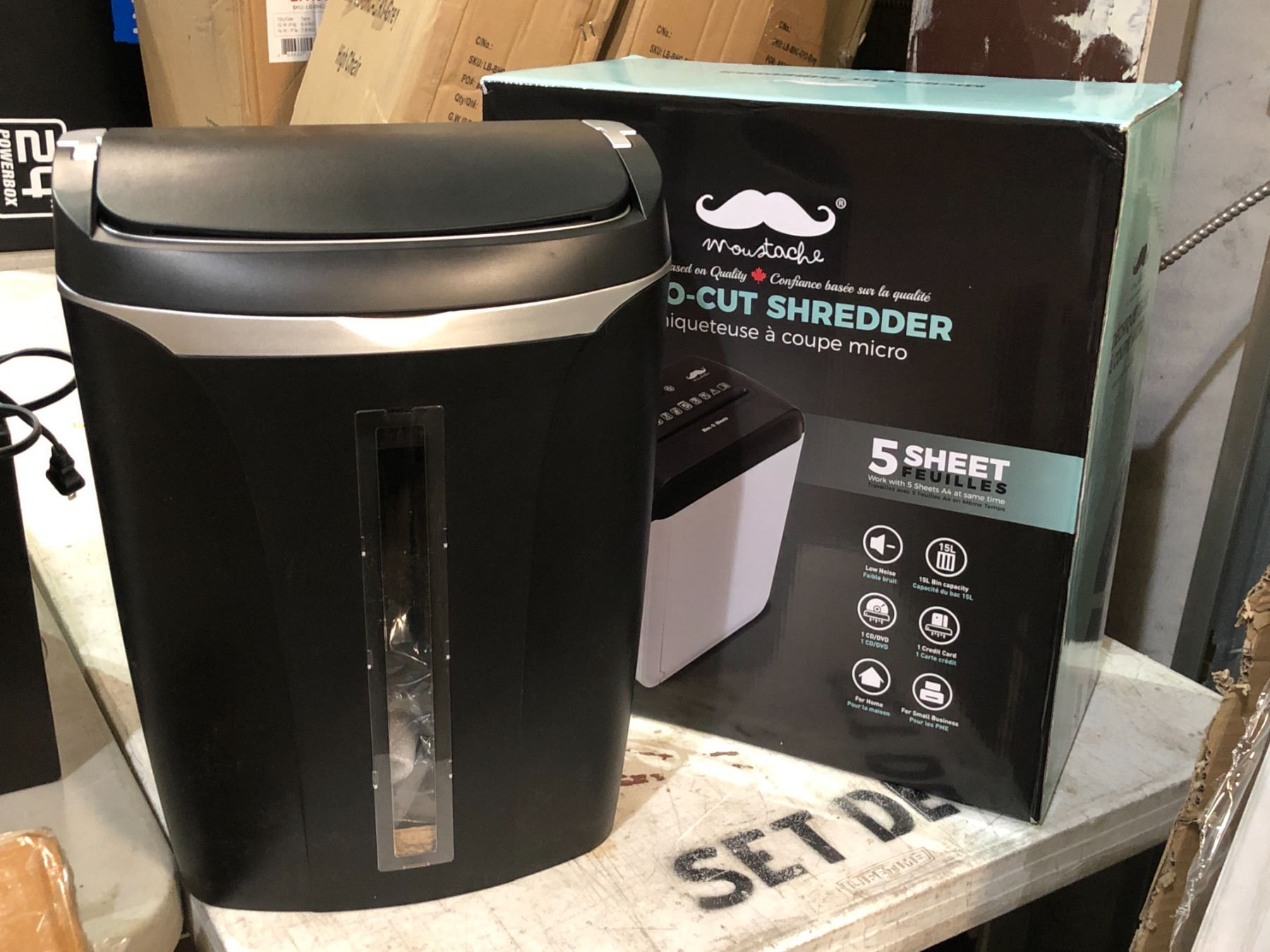 Group of 2 Moustache paper shredders - includes micro-cut shredder ...