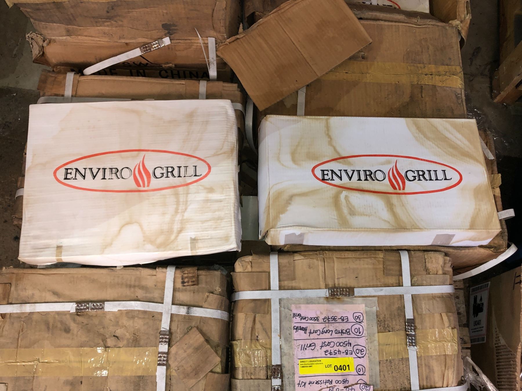 Pallet full of new Enviro Grill porcelain cast iron grills - approx. 6 ...