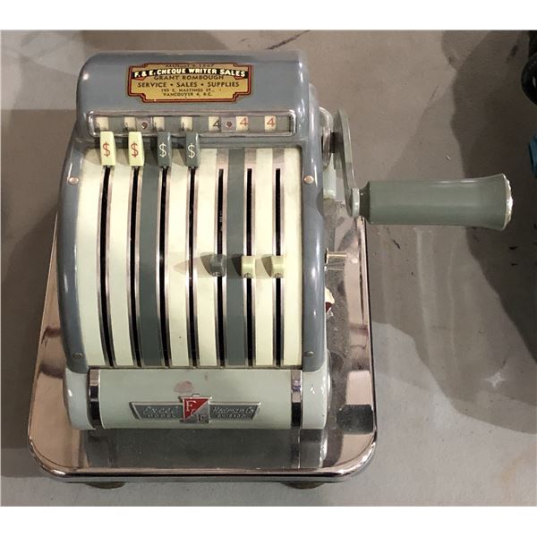 Old Antique Cheque writer