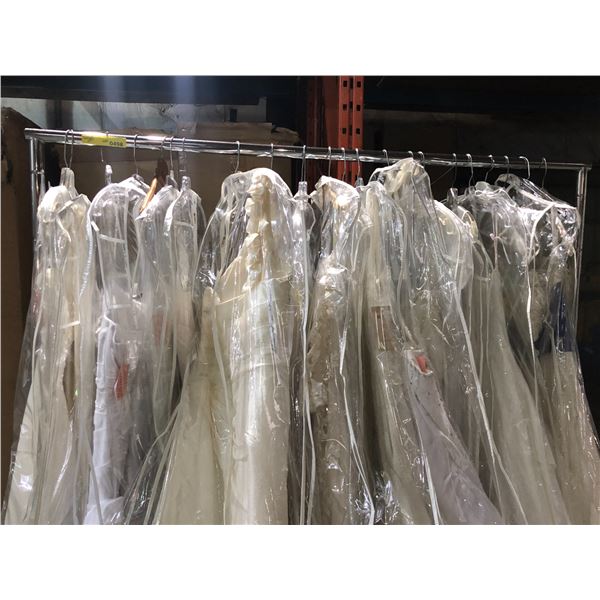 Rack full of assorted wedding dresses gown from wedding store closure ...