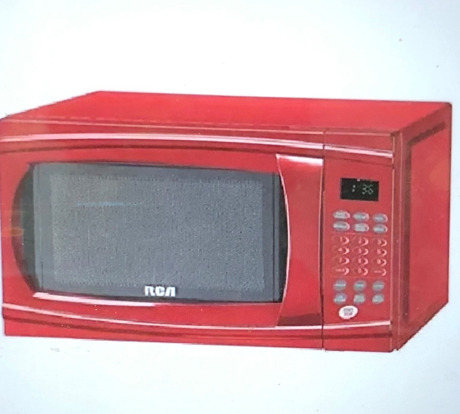 New RCA 1.1" red microwave model RMW1112-Red
