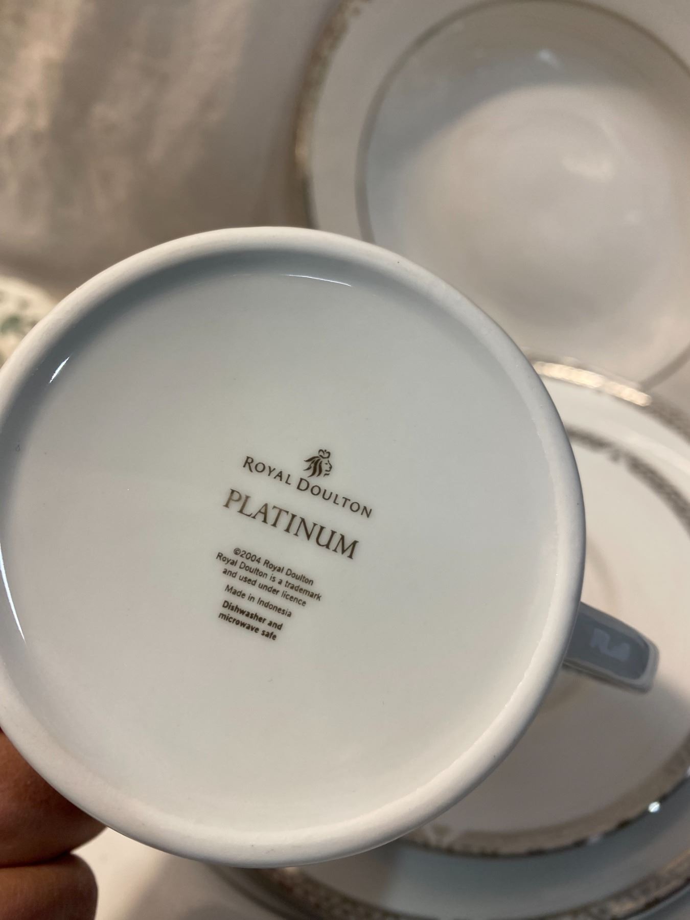 Royal Doulton platinum dishes