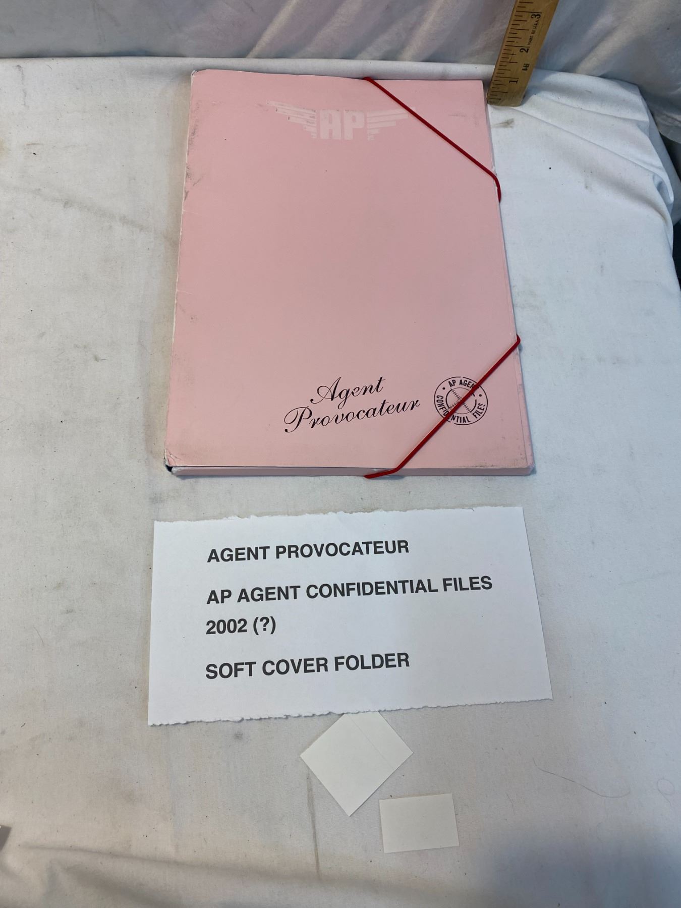 Agent Provocateur AP agent confidential files soft cover folder