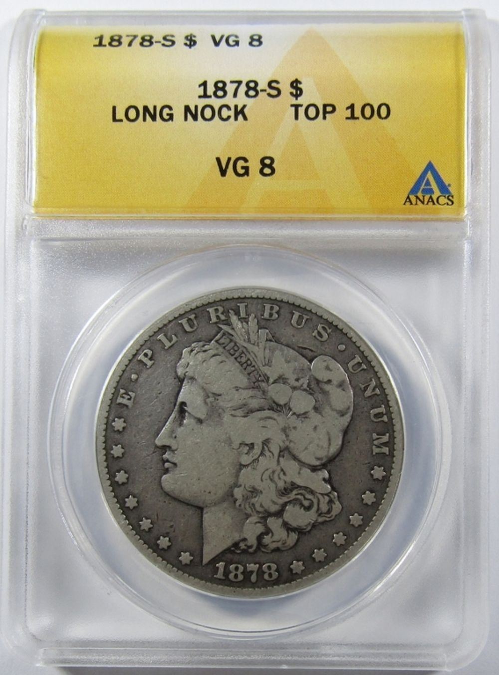 1878-S MORGAN DOLLAR ANACS VG-8