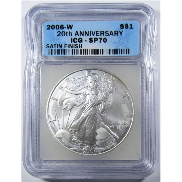 2006-W AMERICAN SILVER EAGLE ICG SP-70