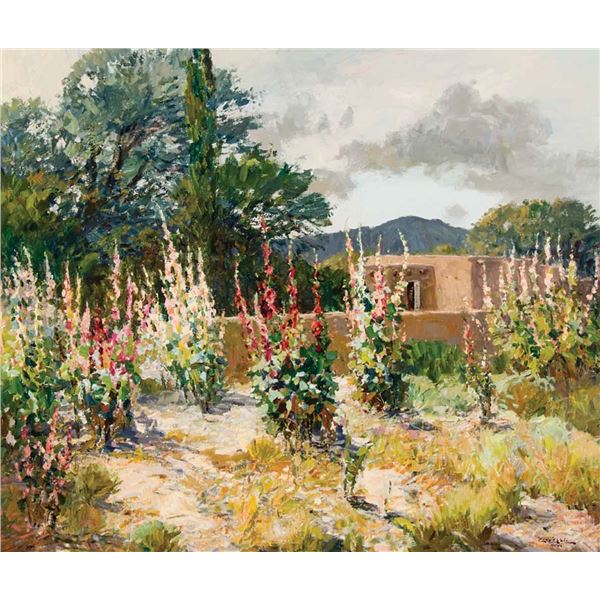 Rod Goebel-Taos Hollyhocks