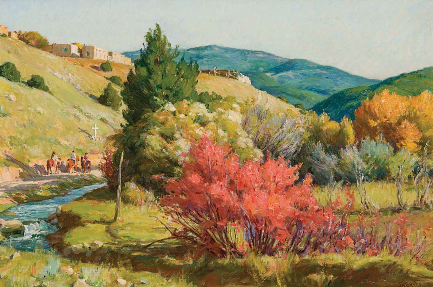 Joseph Henry Sharp-Houses Where the Penitentes Live