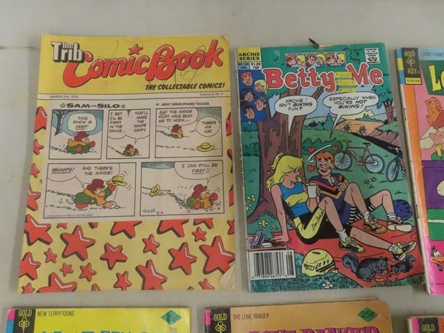 8 Assorted Comics - 25 Cent Gold Keys, Trib Comics, Archie, Captain Canuk