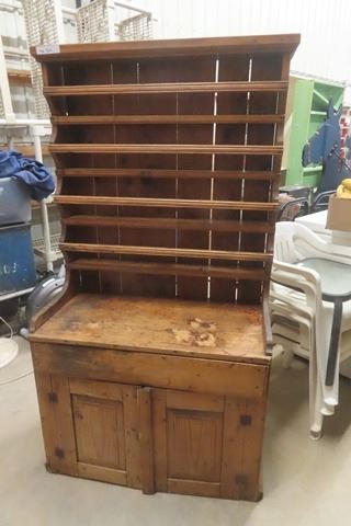 Primitive Step Back Cupboard 18" x 35" x 66"