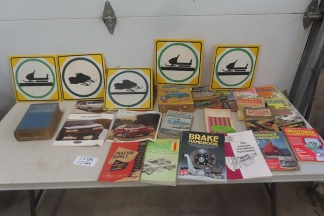 Snowmobile Trail Markers, Manuals, Popular Mechanics Books, Brochures