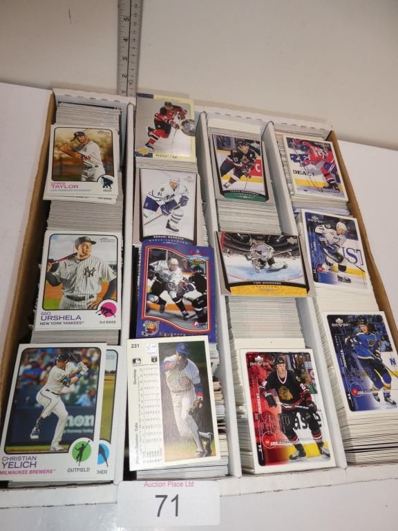 hockey and baseball collector cards