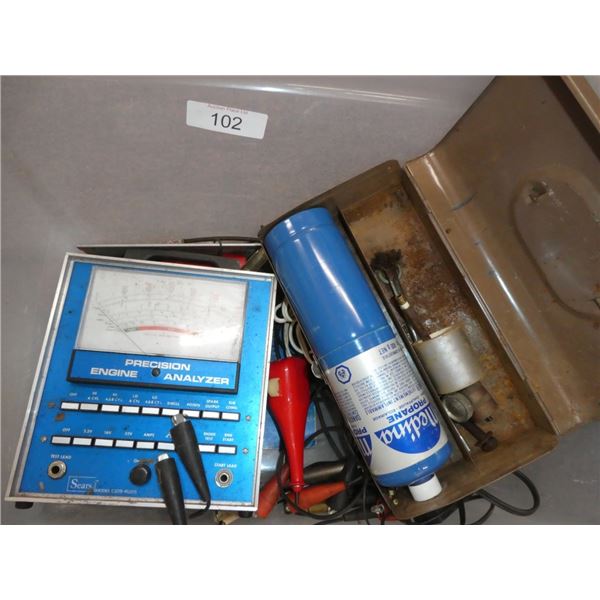precision engine analyzer, propane, misc tools