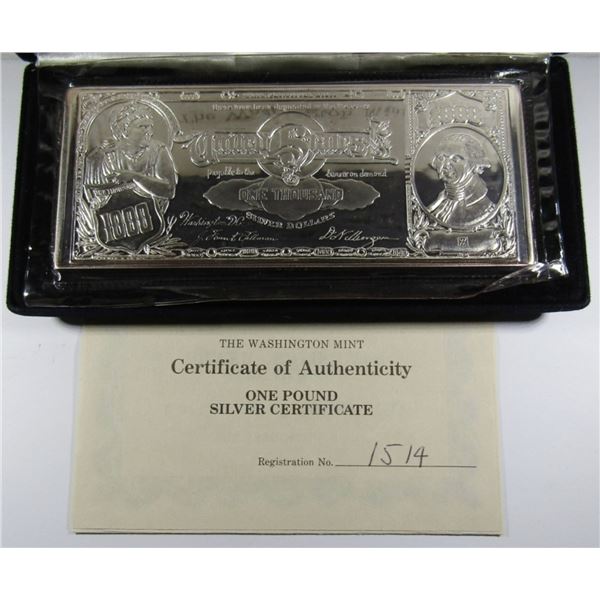 "ONE POUND" SILVER CERTIFICATE