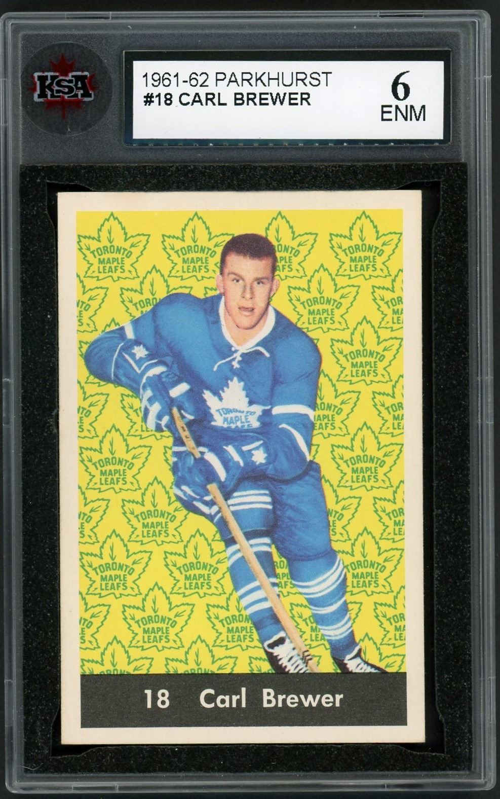 1961-62 Parkhurst #18 Carl Brewer (KSA 6)
