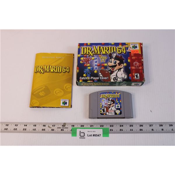 N64 Dr Mario Complete In Box Bodnarus Auctioneering