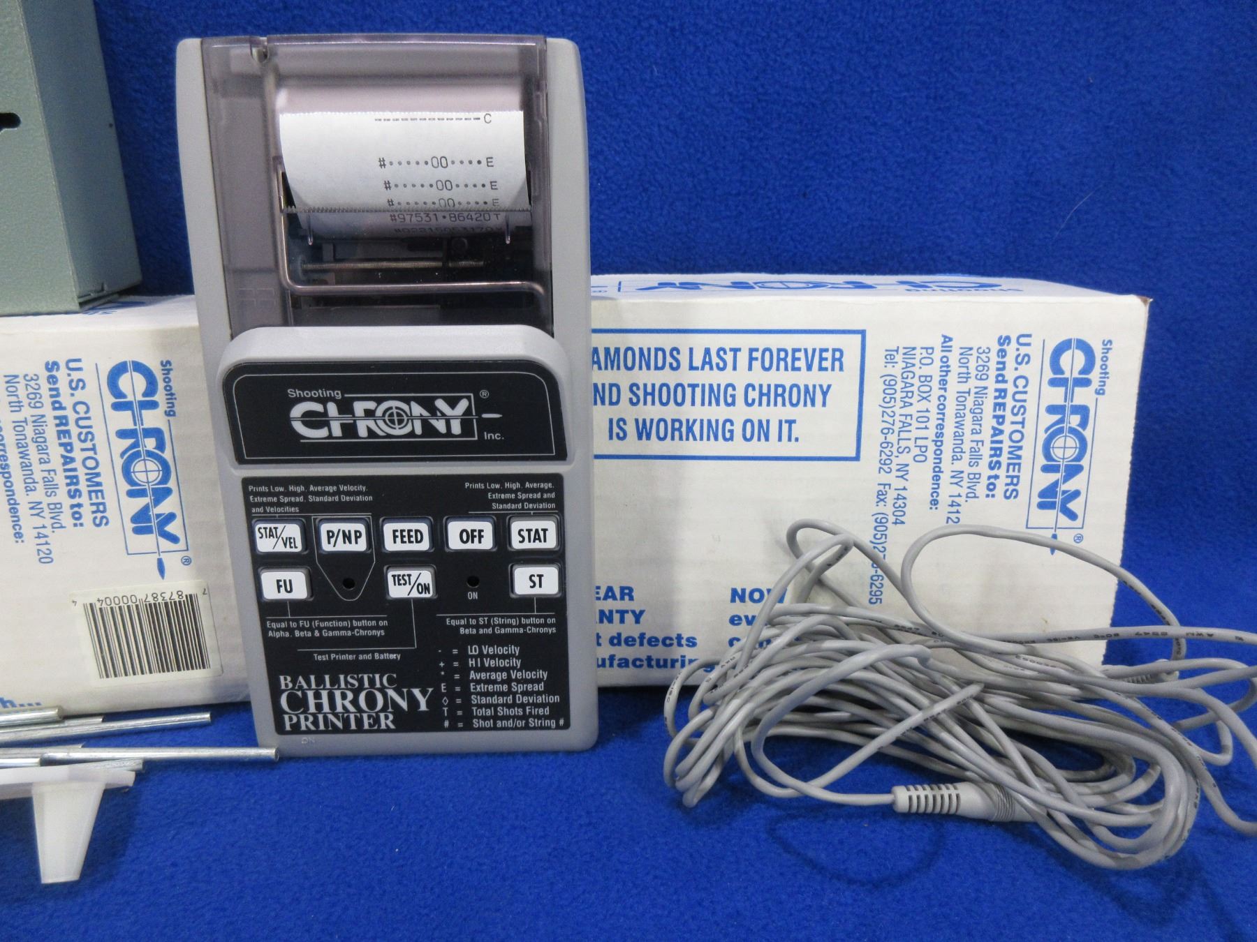 Shooting Chrony Chronograph and Ballistic Chrony Printer