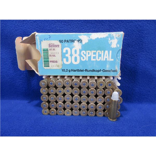 Collector Ammo - 38 Spl 158gr RN Geco Cartridges