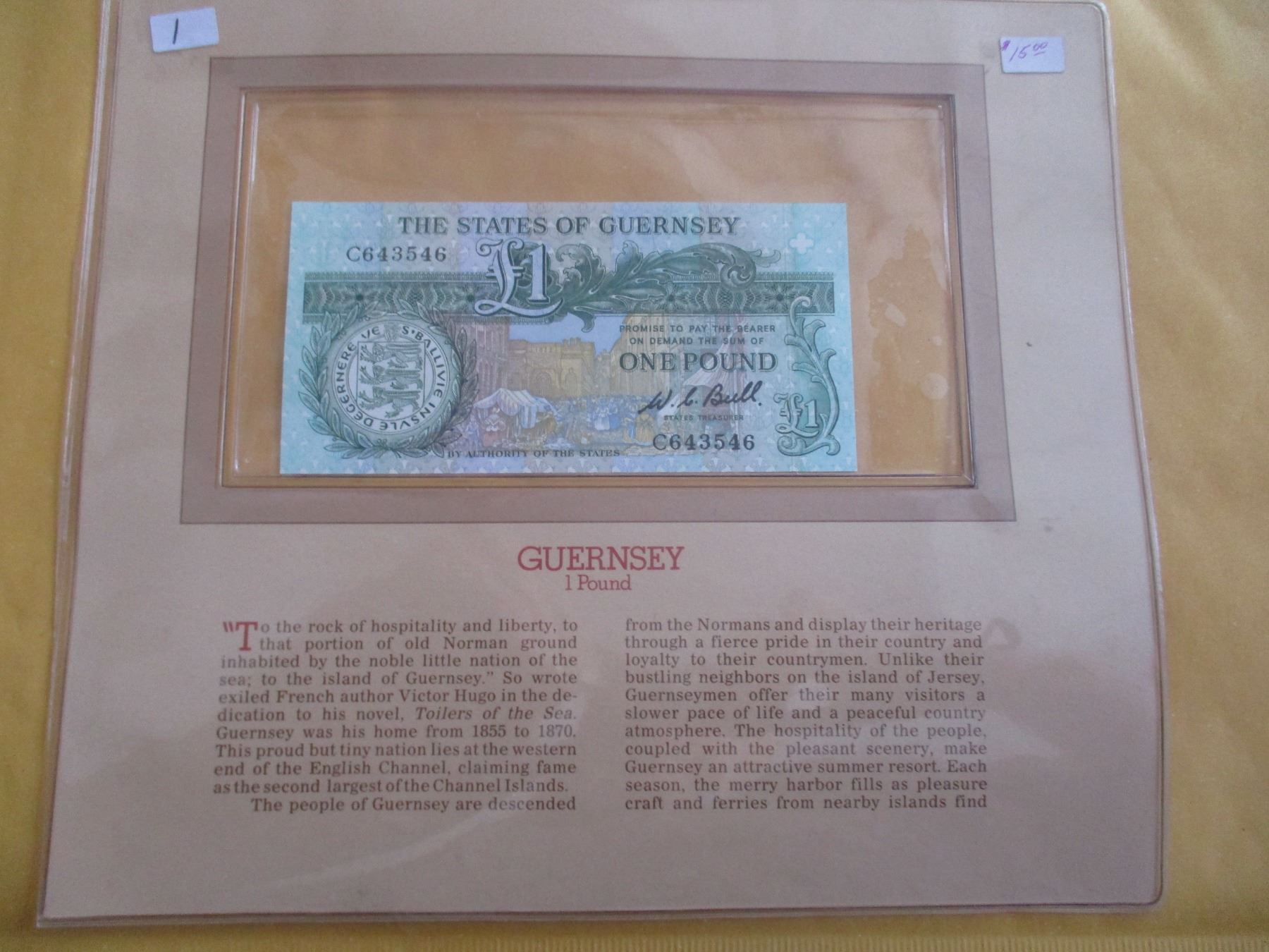STATE OF GUERNSEY ONE POUND NOTE