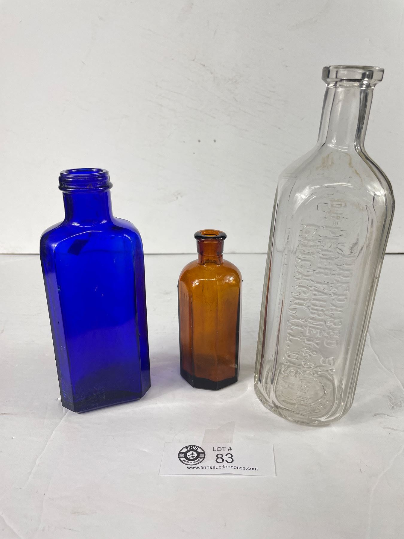 Vintage Apothecary Bottles-Dr.Farney & Sons Chicago, Cobalt Henry K ...