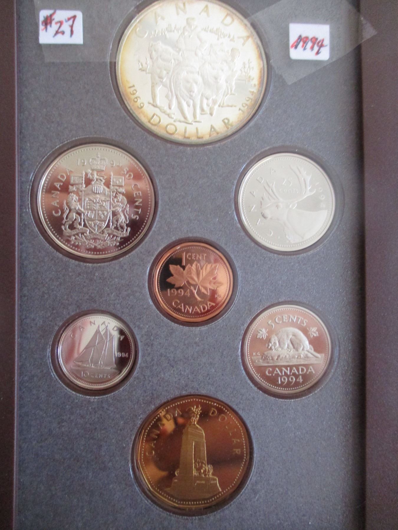 1994 PROOF CASED COUBLE DOLLAR SILVER COIN SET