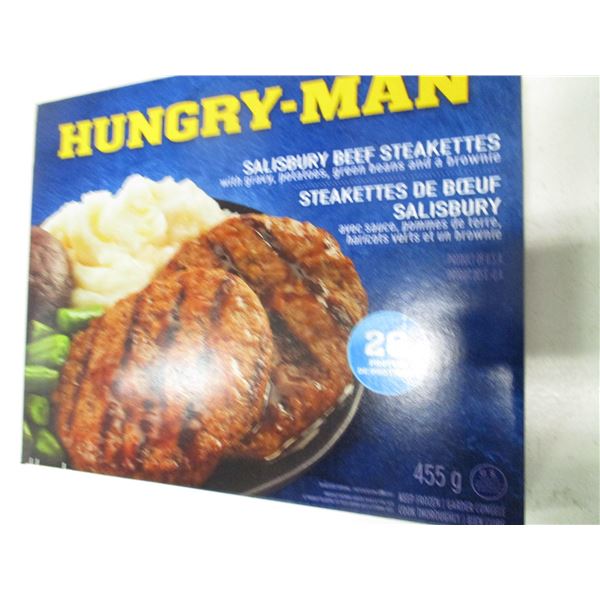HUNGRY MAN BEEF STEAKETTES DINNER (455 G)