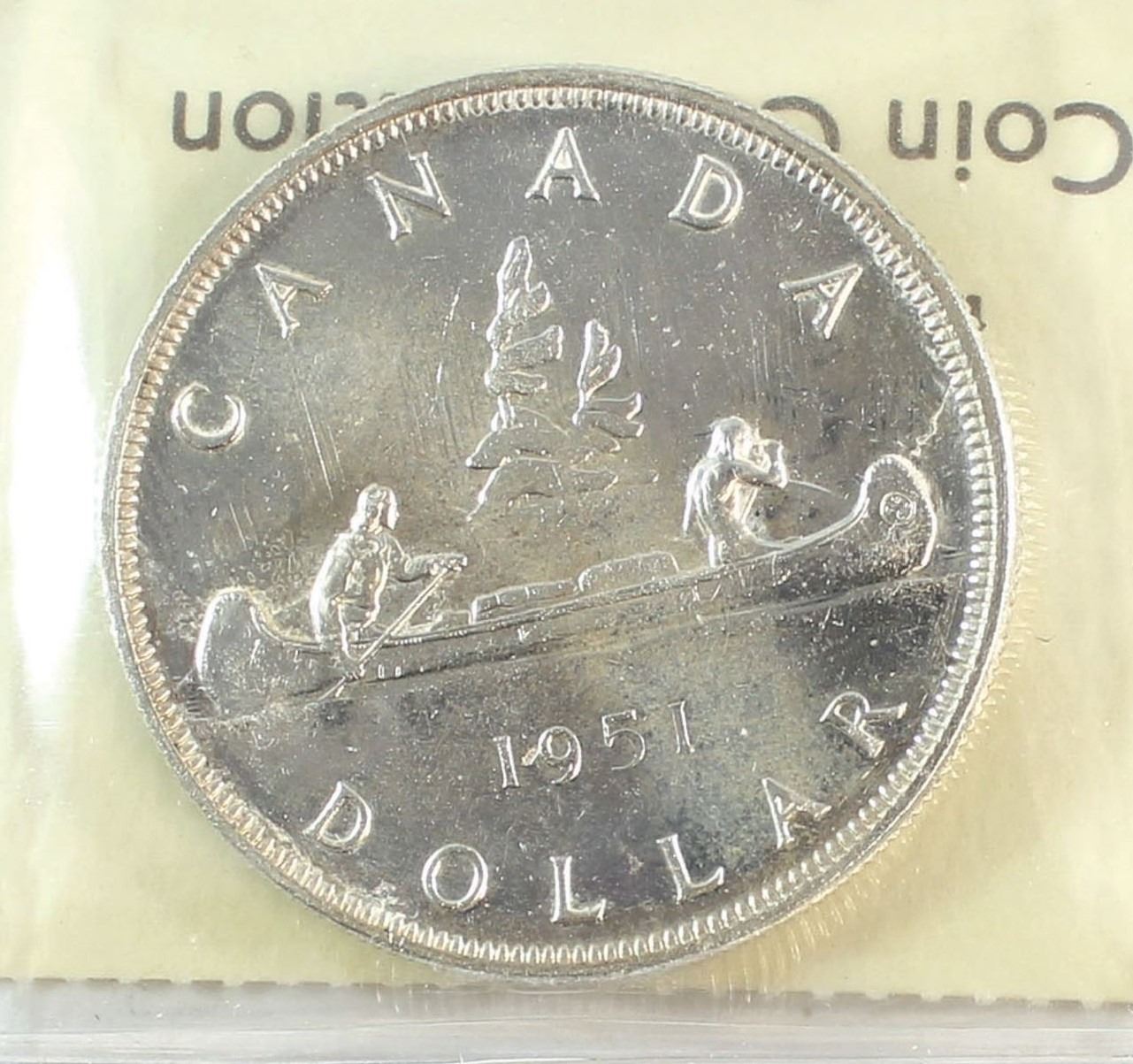 1951 King George VI Canadian Silver Dollar ICCS-MS-63 Arnprior