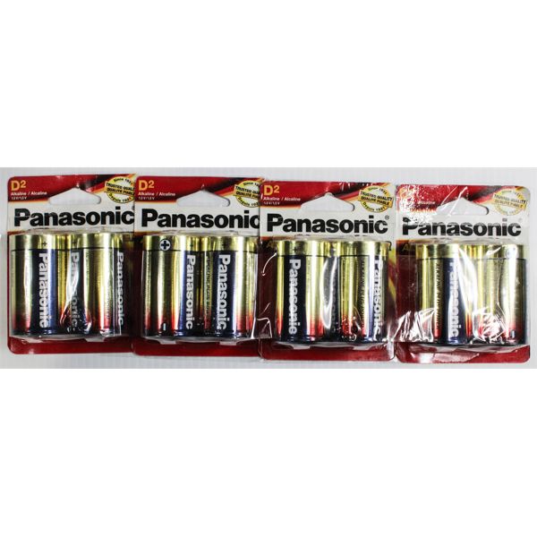 8 PANASONIC ALKALINE PLUS POWER D CELL BATTERIES