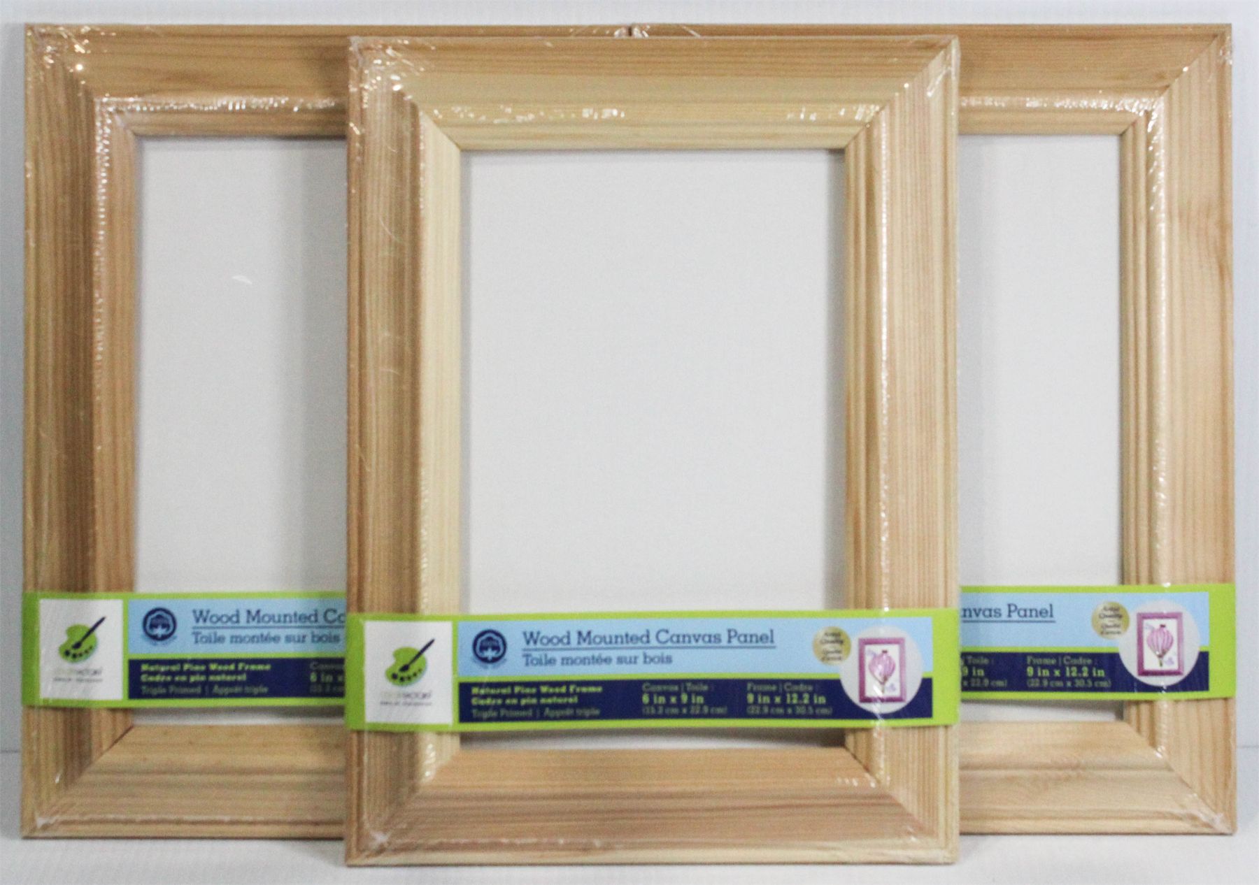 3 COLOR FACTORY WOOD MOUNTED CANVAS PANELS