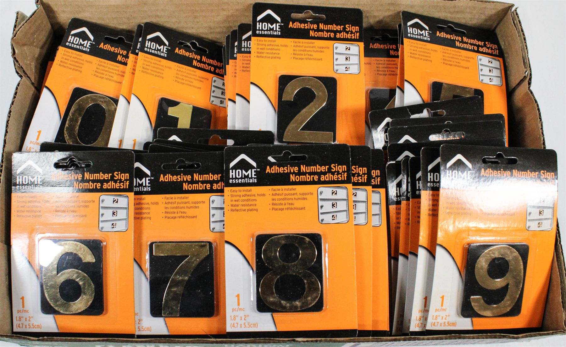 ASST HOME ESSENTIALS ADHESIVE NUMBER SIGNS