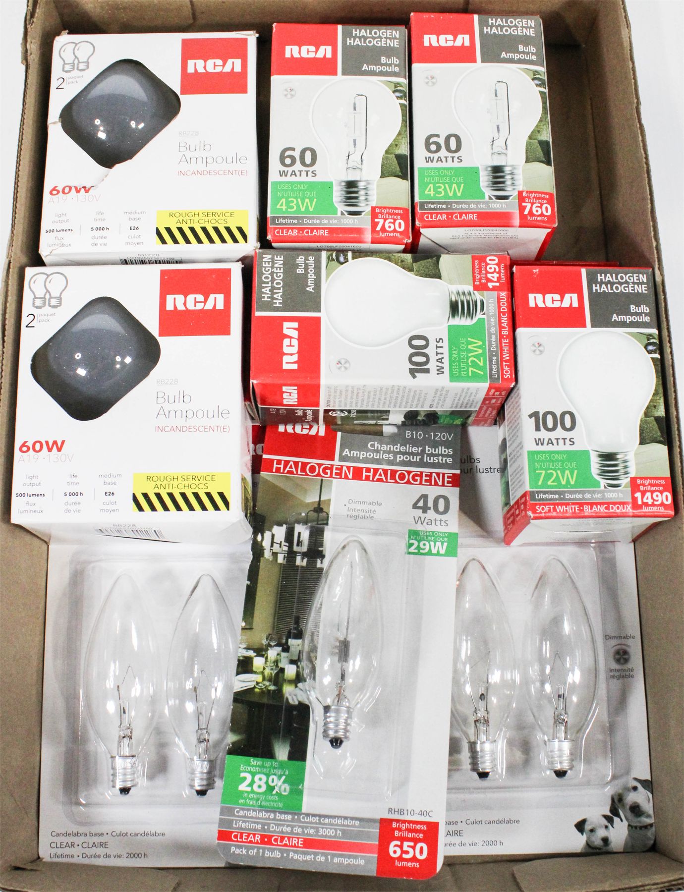 ASST RCA LIGHT BULBS