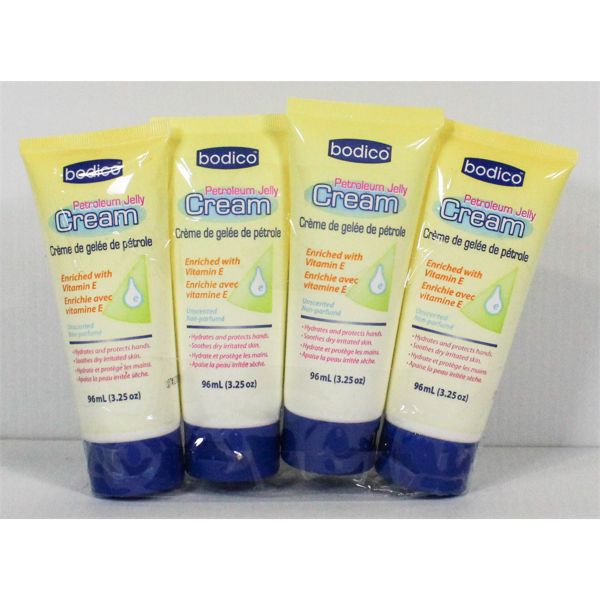 4 BODICO PETROLEUM JELLY CREAM - 96 ML EA