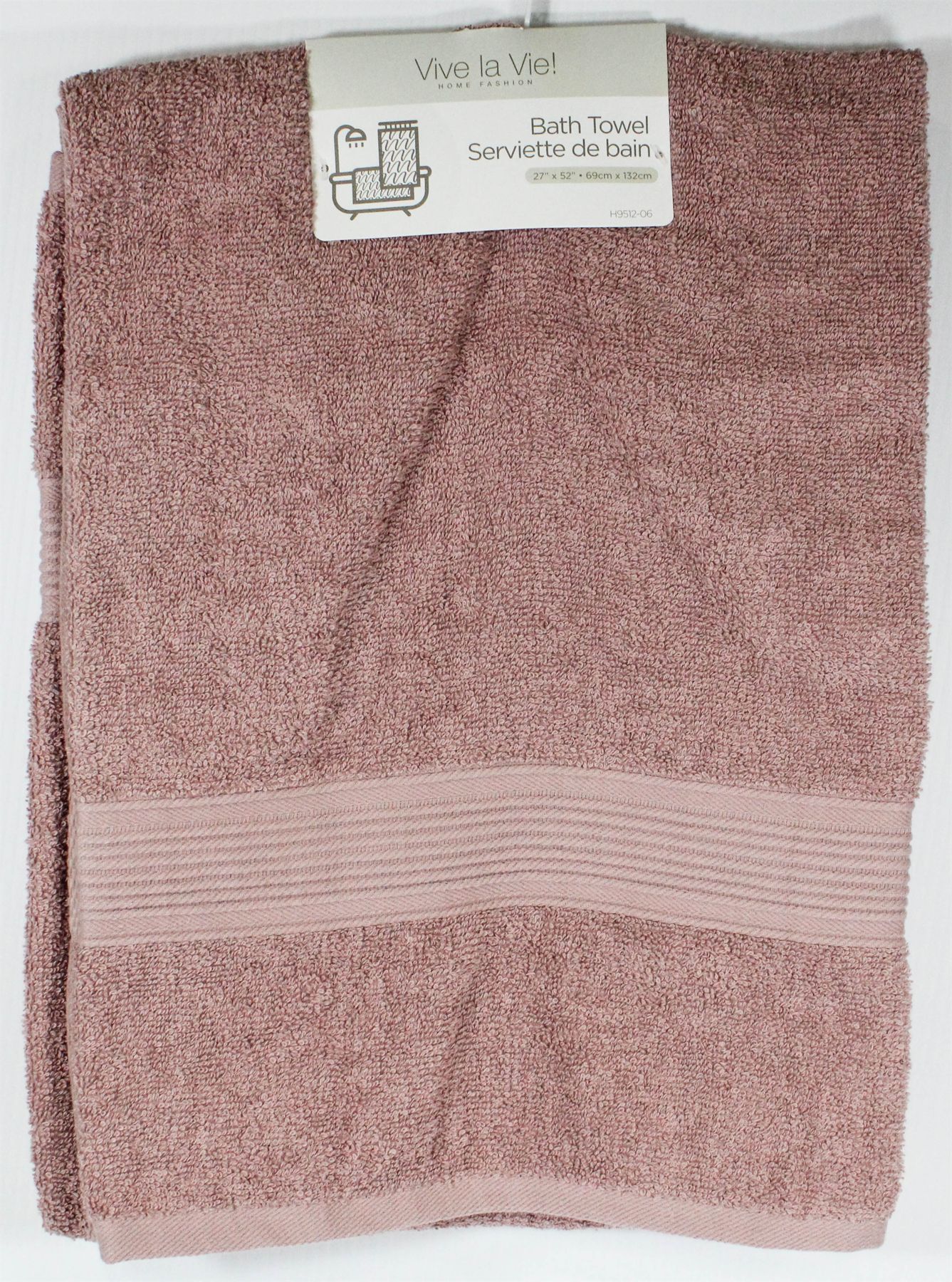 1 BATH TOWEL - 27" X 52"