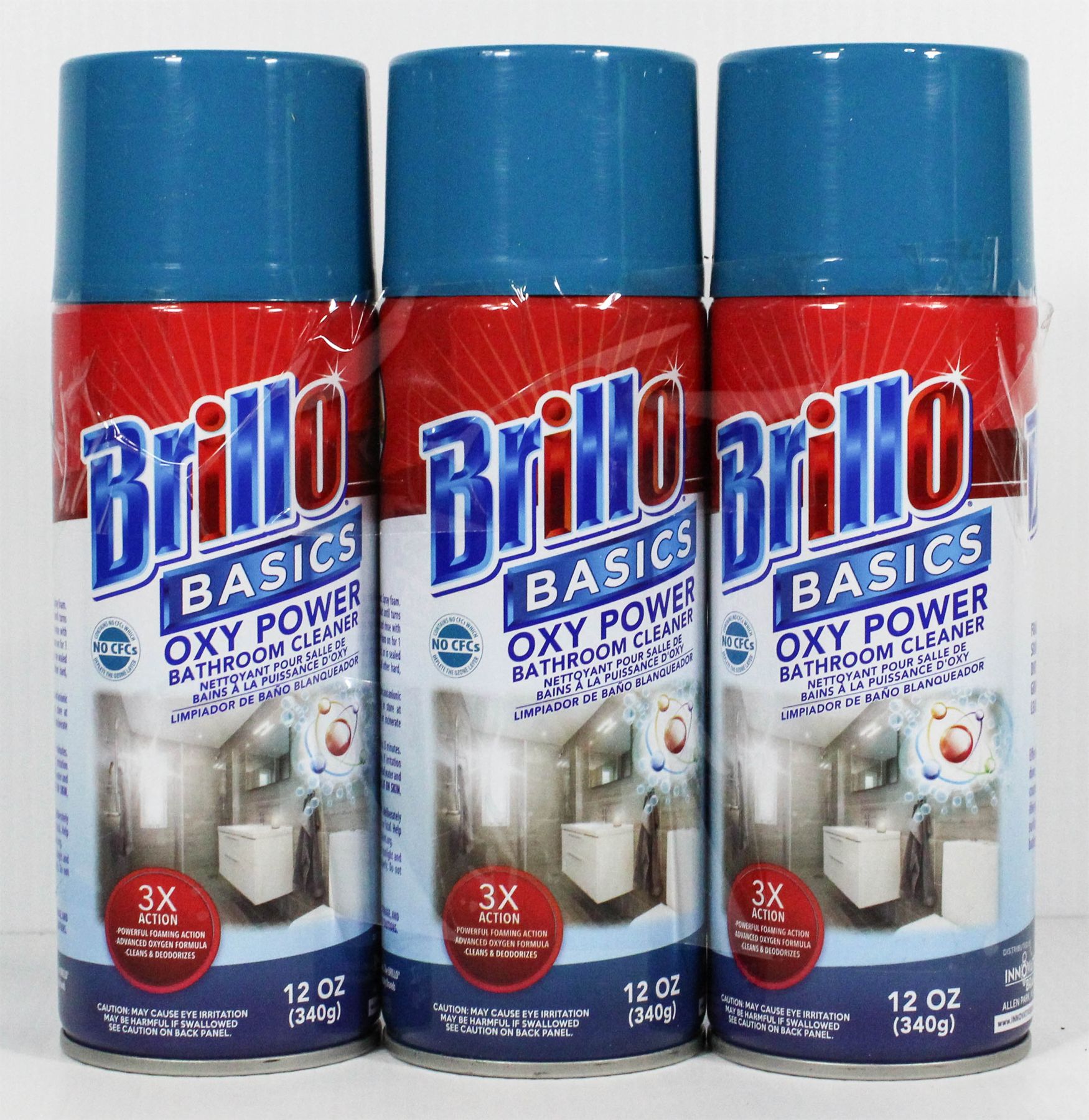 3 BRILLO BASICS OXY POWER BATHROOM CLEANER