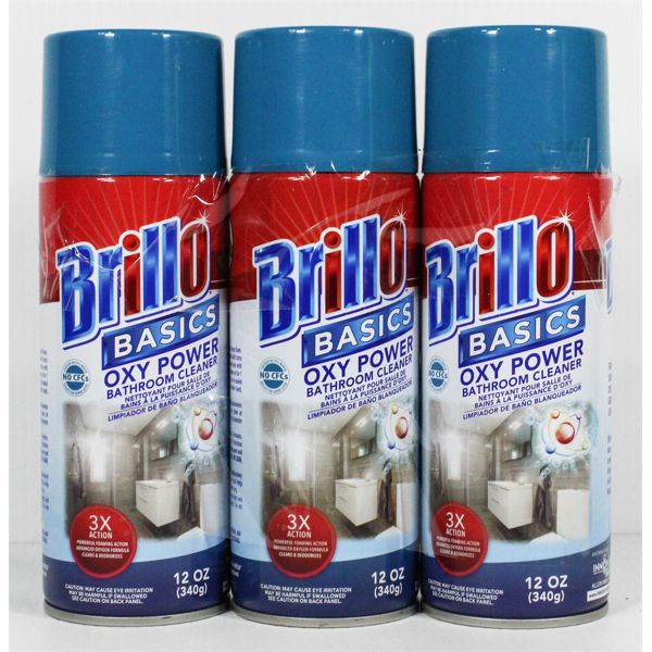 3 BRILLO BASICS OXY POWER BATHROOM CLEANER