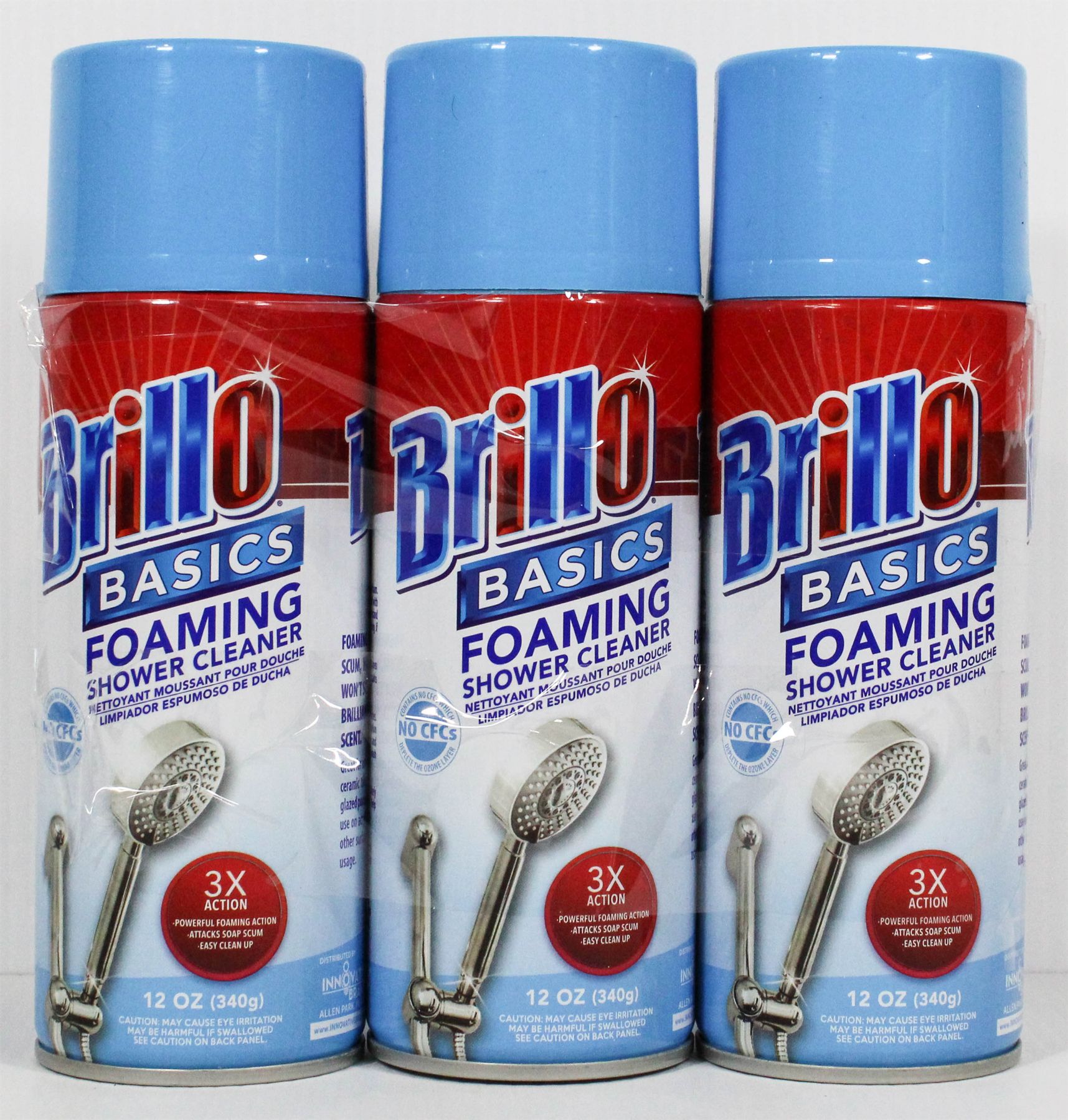 3 BRILLO BASICS FOAMING SHOWER CLEANER