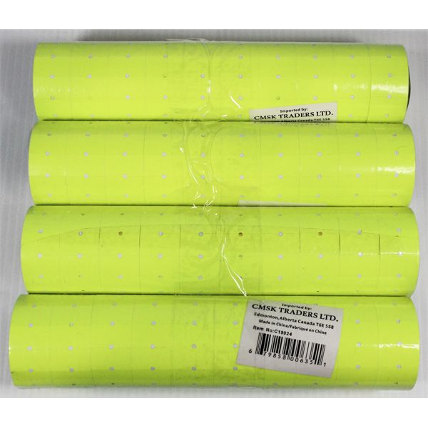 4 ROLLS OF PRICE GUN STICKERS