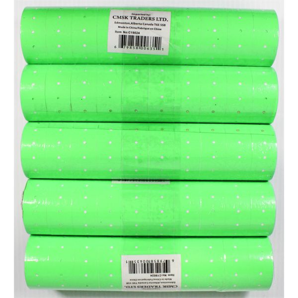 5 ROLLS OF PRICE GUN STICKERS