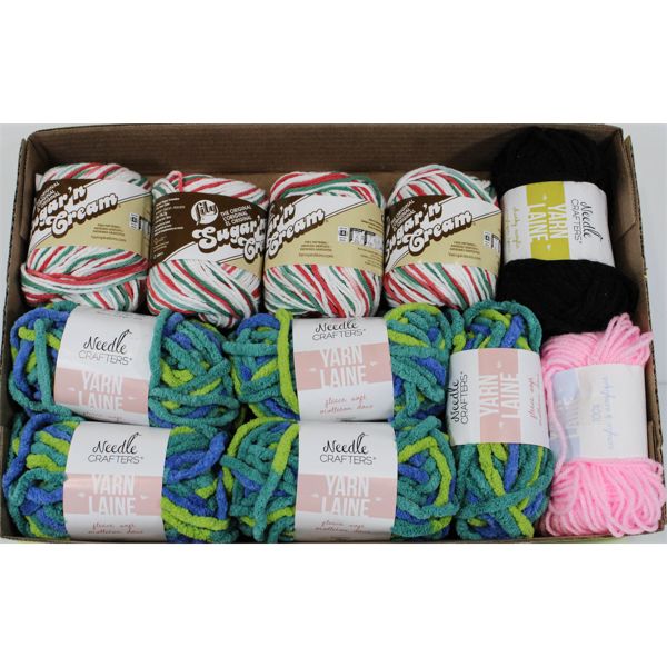 ASST SKEINS OF YARN, YARNSPIRATIONS & NEEDLE CRAFTERS