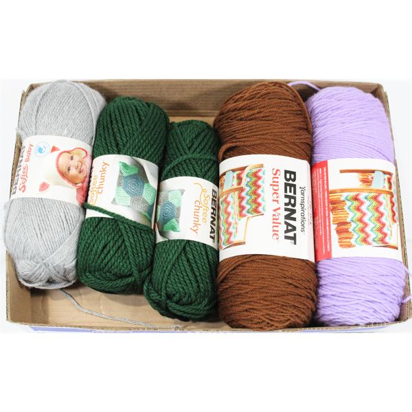 5 SKEINS ASST YARNSPIRATIONS BERNAT YARN